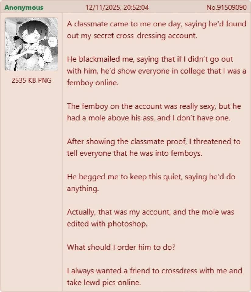 Anon is a Femboy