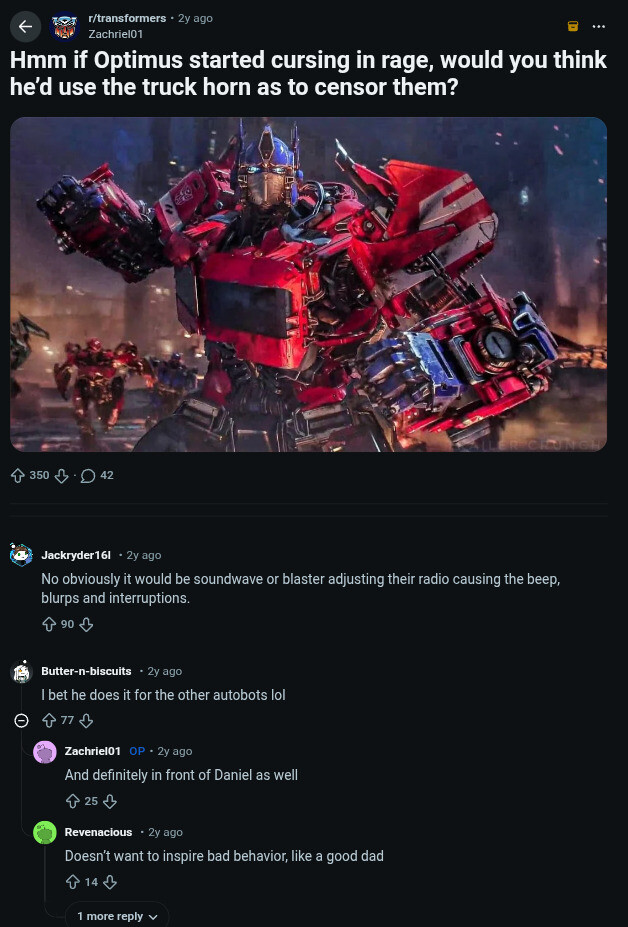 [] T R A N S F O R M E R S [] swear words